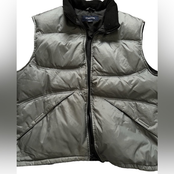 Structure | Jackets & Coats | Xl Vintage Puffer Vest Mens Size Grey And ...